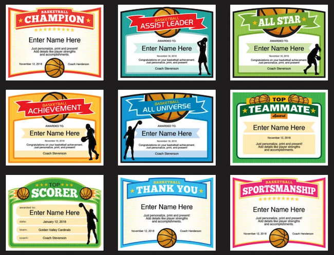 25 Editable Girls' Basketball Award Certificates - Score Big!